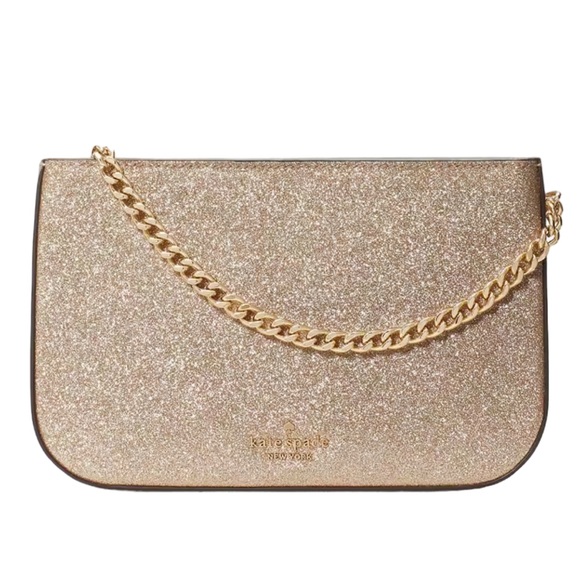 kate spade | Bags | New Kate Spade Glimmer Glitter Pochette 54h X 84w X ...